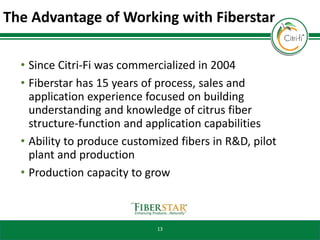 Fiberstar, Inc. - Citri-Fi Clean Label Natural Citrus Fiber for Food ...