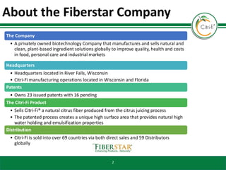 Fiberstar, Inc. - Citri-Fi Clean Label Natural Citrus Fiber for Food ...