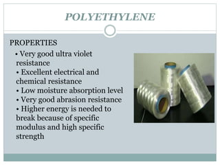 Fibers used in technical textiles | PPTX