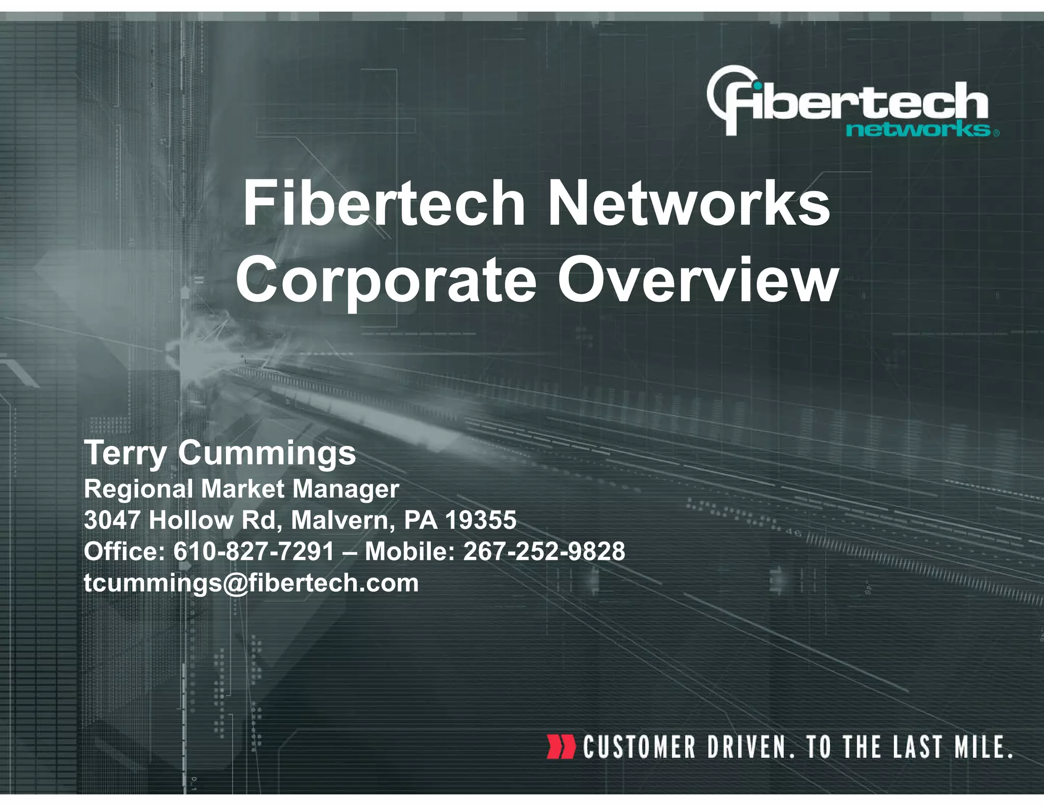 Fibertech Overview 10 1 2011 | PPT
