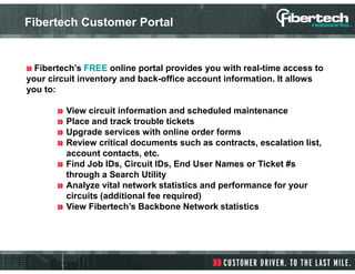 Fibertech Overview 10 1 2011 | PPT