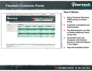 Fibertech Overview 10 1 2011 | PPT