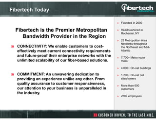Fibertech Overview 10 1 2011 | PPT