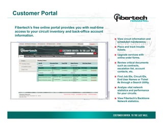 Fibertech Networks Overview | PPT