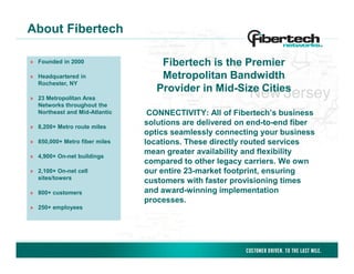 Fibertech Networks Overview | PPT