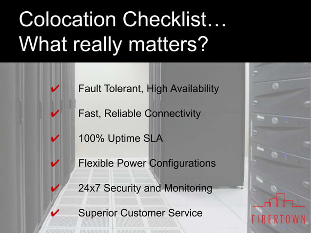 FIBERTOWN Colocation Data Centers | PPT