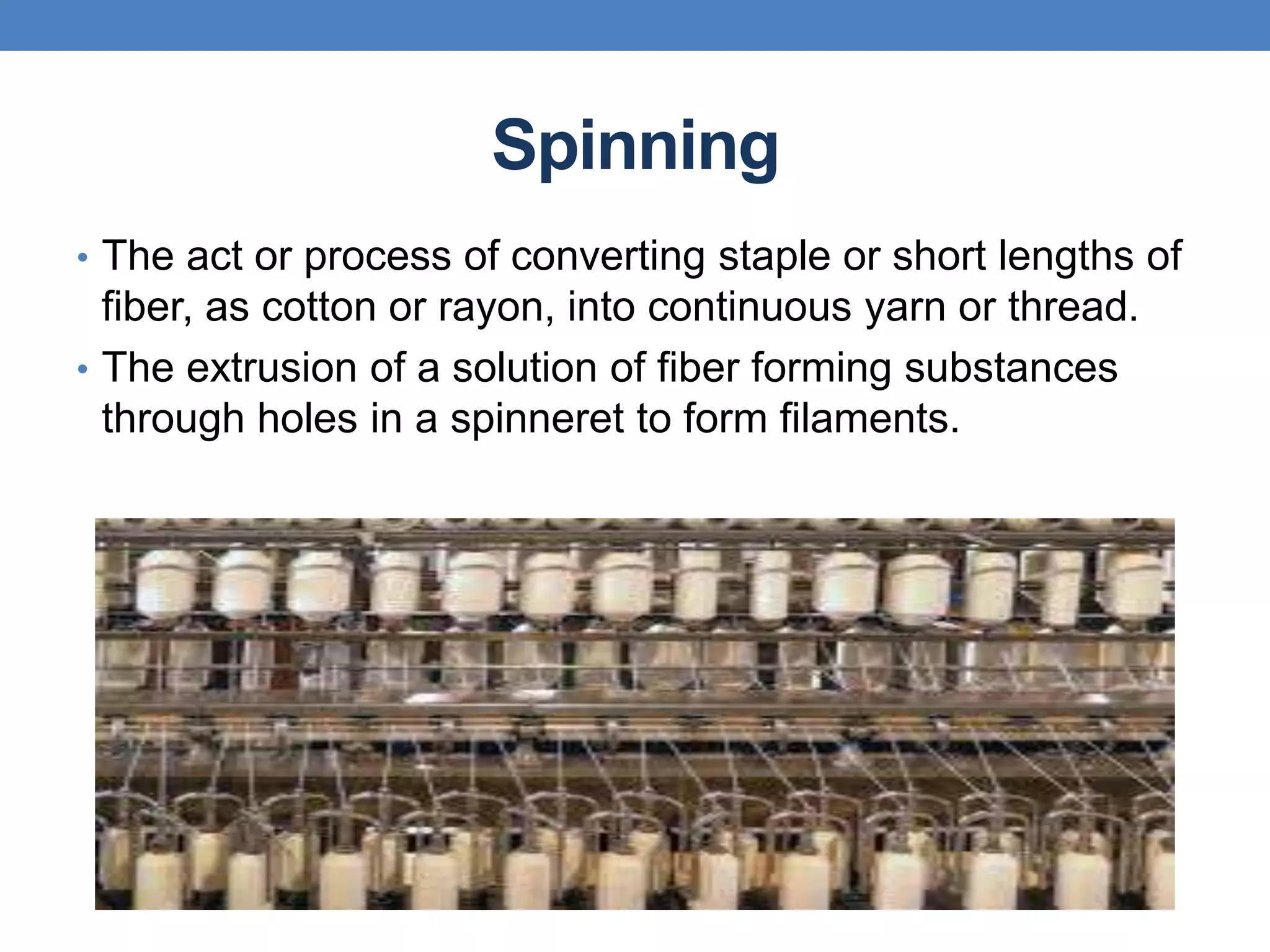 Fiber to yarn lecture | PPTX