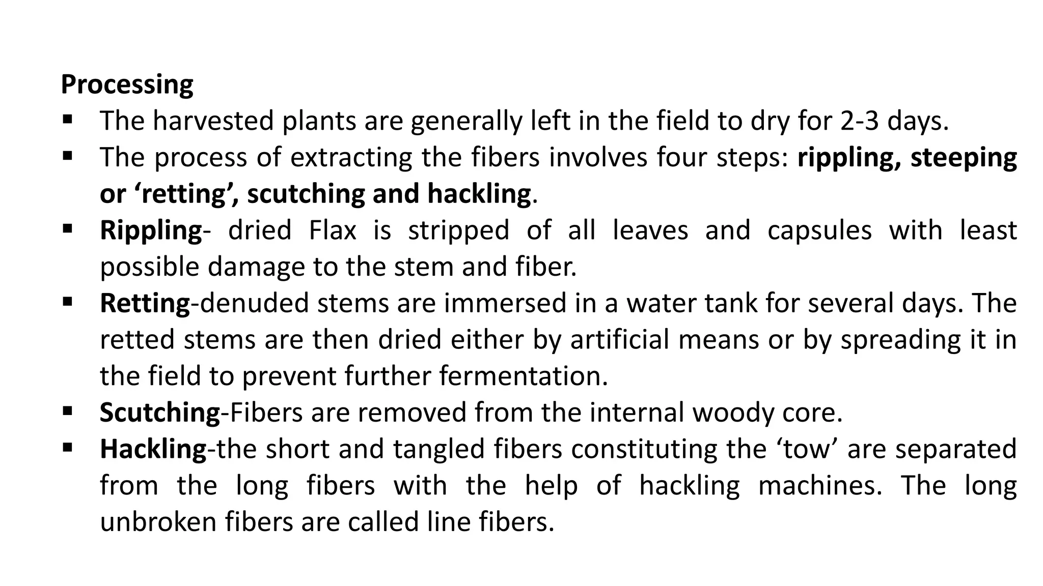 Fiber yeilding plants : Cotton, Jute & Flax | PPTX