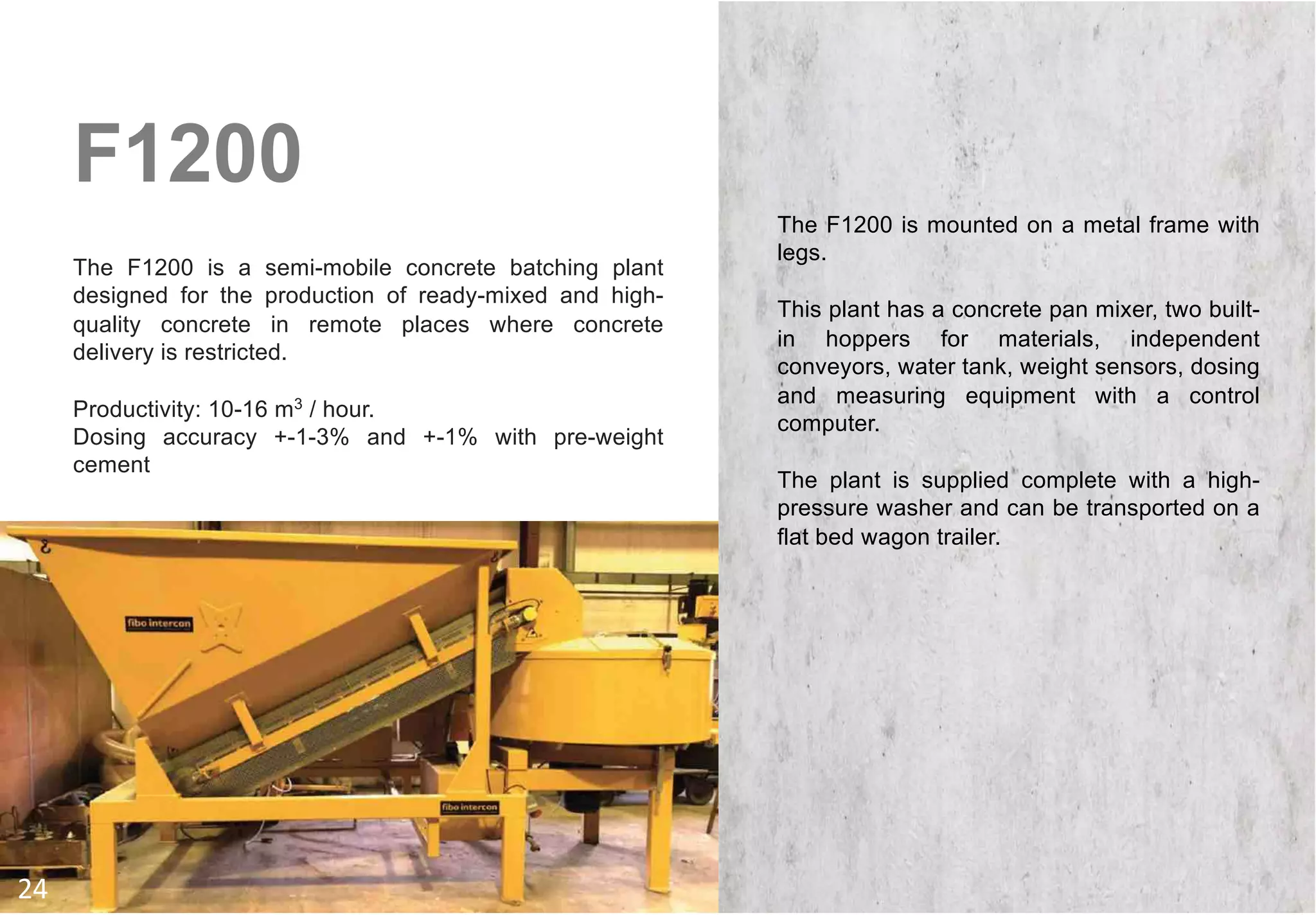 Concrete batching Plant by Fibo Intercon | PDF
