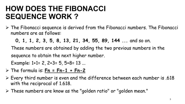 Fibonaaci sequence.pptx | Chemistry | Science