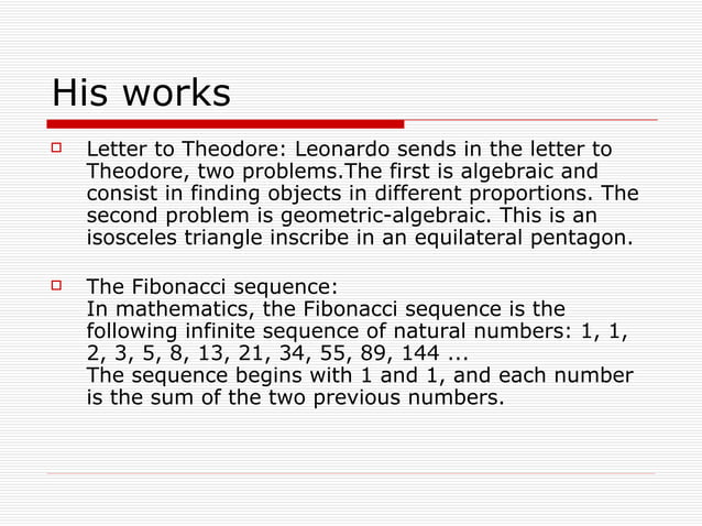 Fibonacci | PPT | Free Download