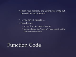 Interview Question- Fibonacci Series | PPT