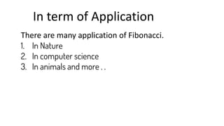 Fibonacci series by saadat ali achakzai | PPTX