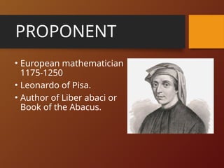 FIBONACCI-MATMOD_Week 1- Lesson 1 Numbers and Patterns | PPT