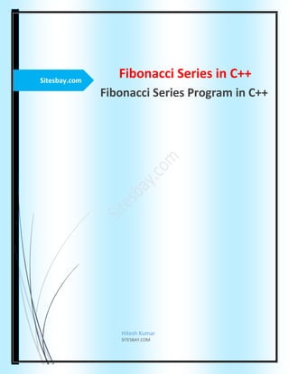 Fibonacci Series Program in C++ | PDF