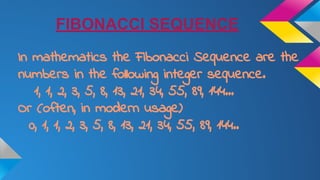 Fibonacci Sequence 2 | PPT