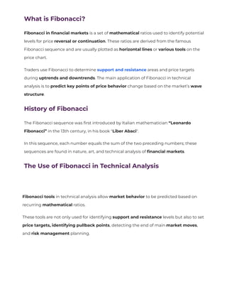 Fibonacci in Technical Analysis: Tools for Reversal & Continuation | PDF