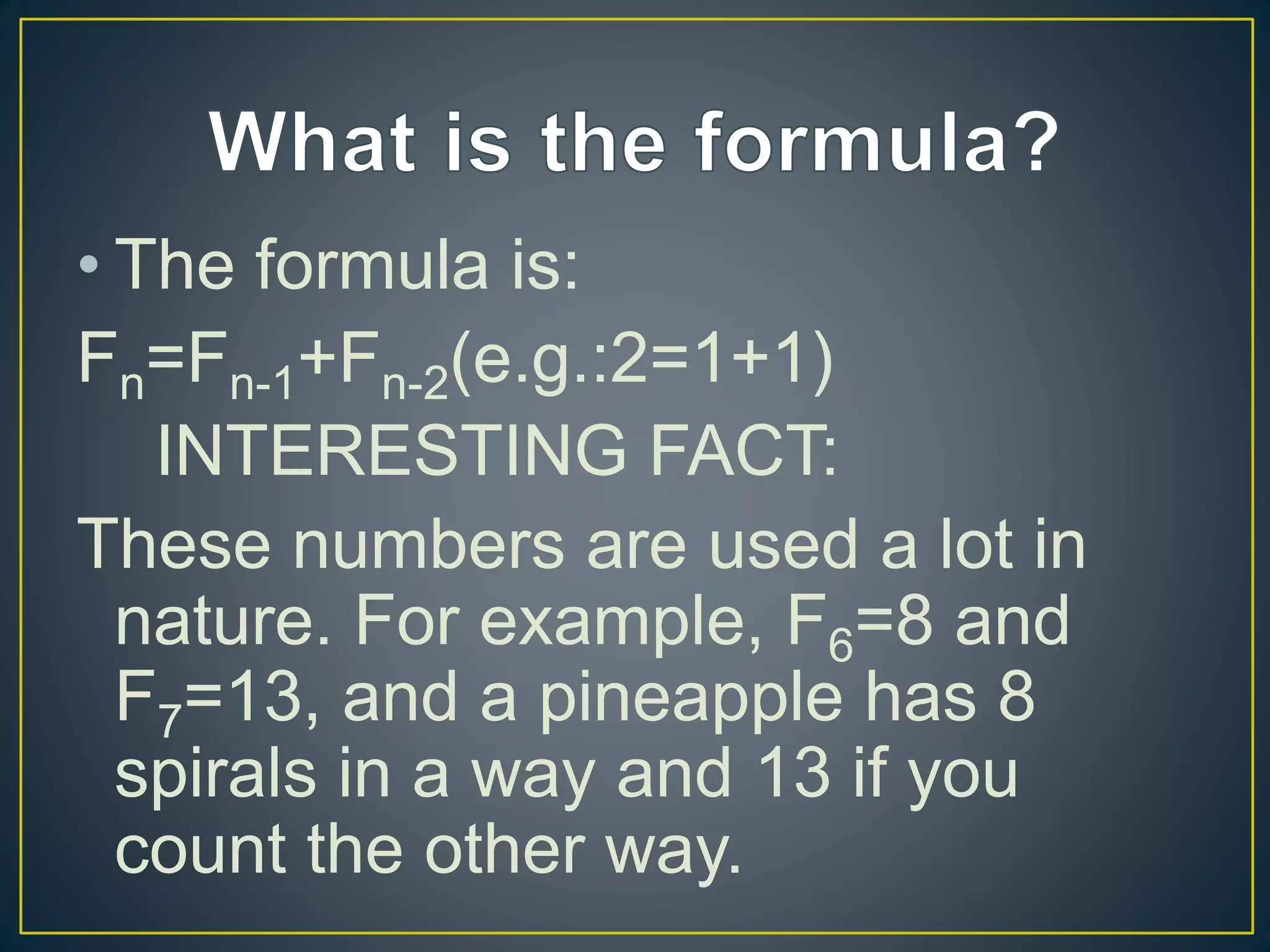 Fibonacci numbers | PPTX