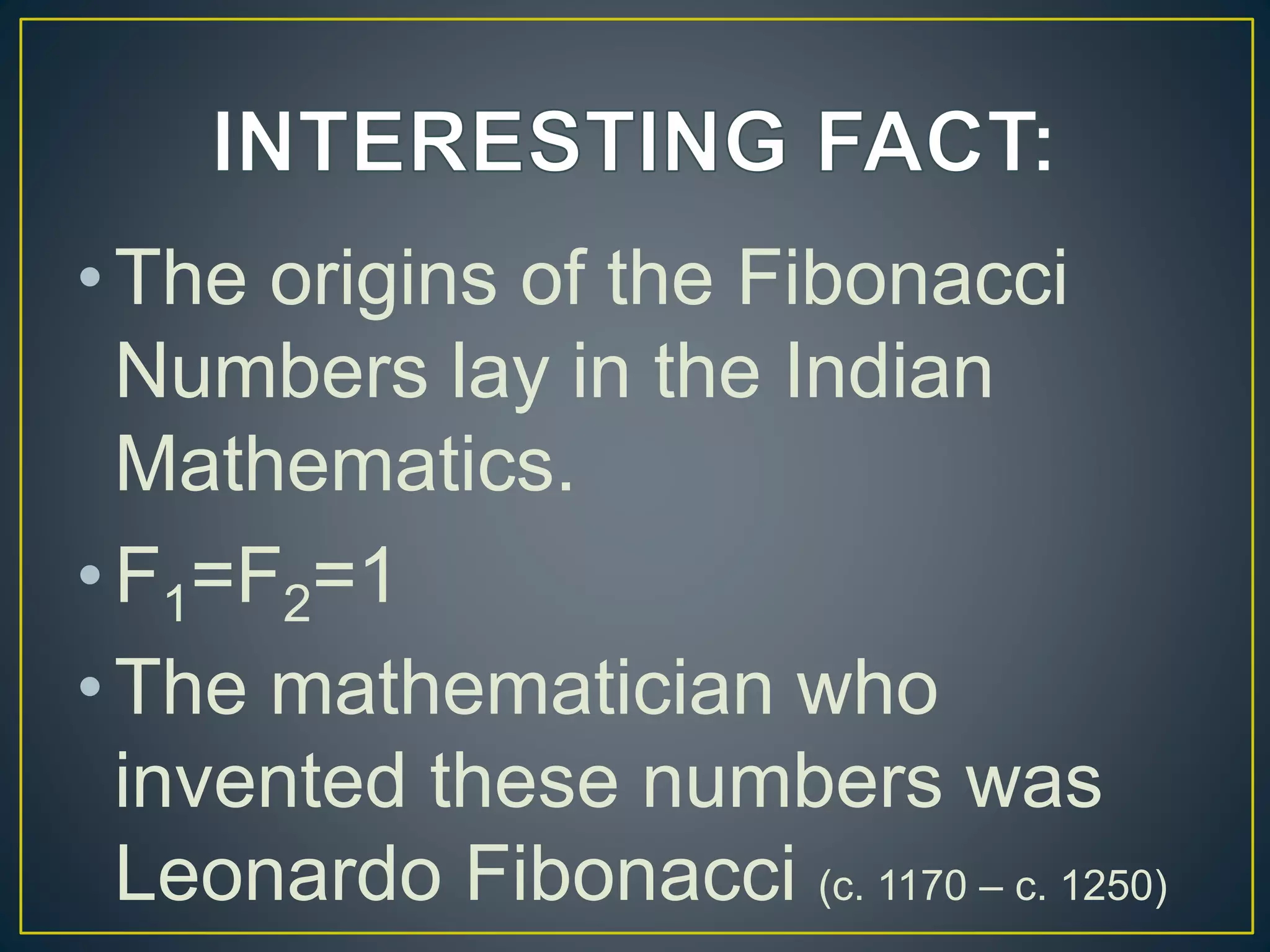 Fibonacci numbers | PPTX