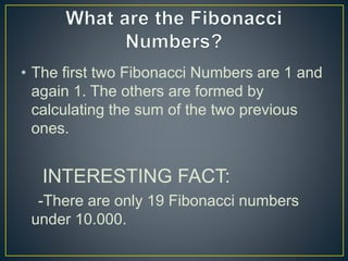 Fibonacci numbers | PPTX