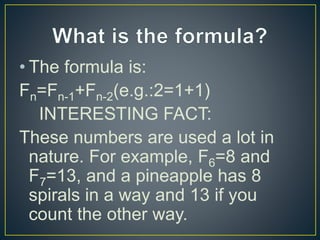 Fibonacci numbers | PPTX