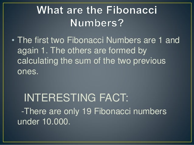 Fibonacci numbers