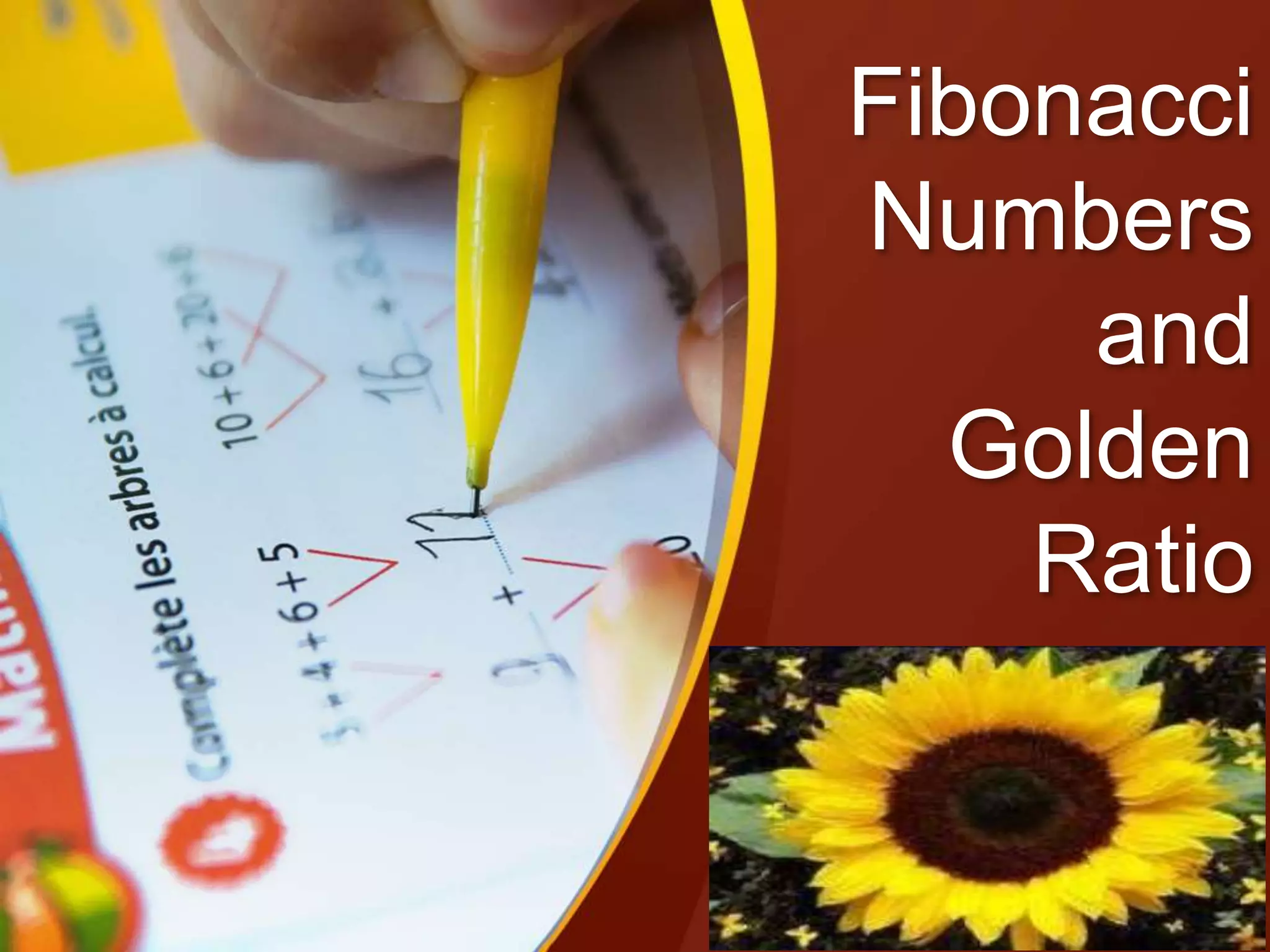 Fibonacci numbers and golden ratio | PPTX