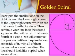 Fibonacci numbers and golden ratio | PPTX