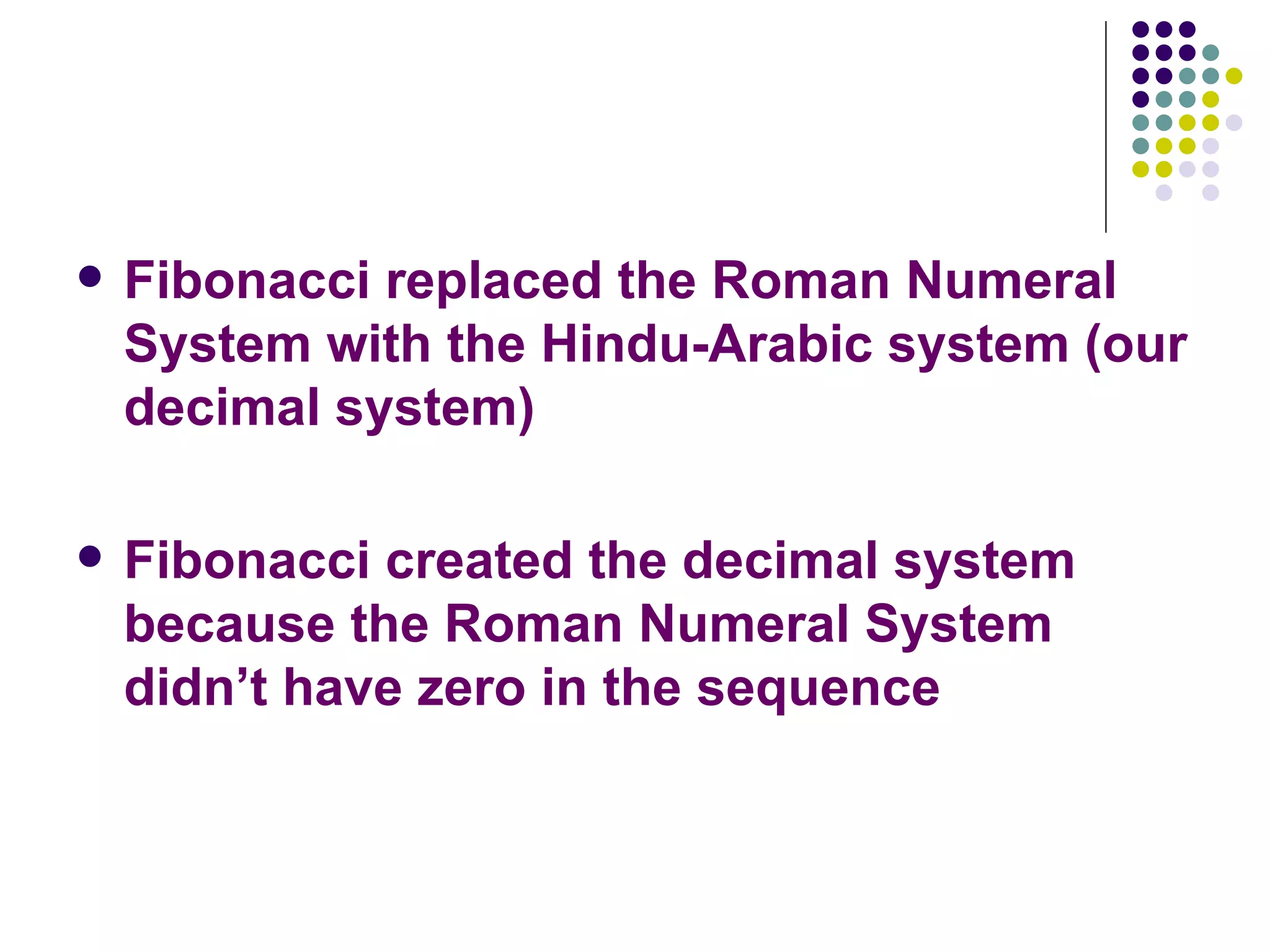 Fibonaccis Decimal System | PPT
