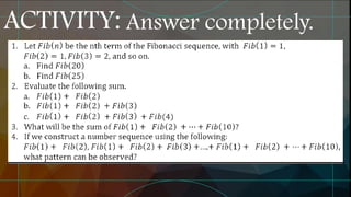 FIBONACCI SEQUENCE TOPIC IN SUBJECT CALCULUS | PDF