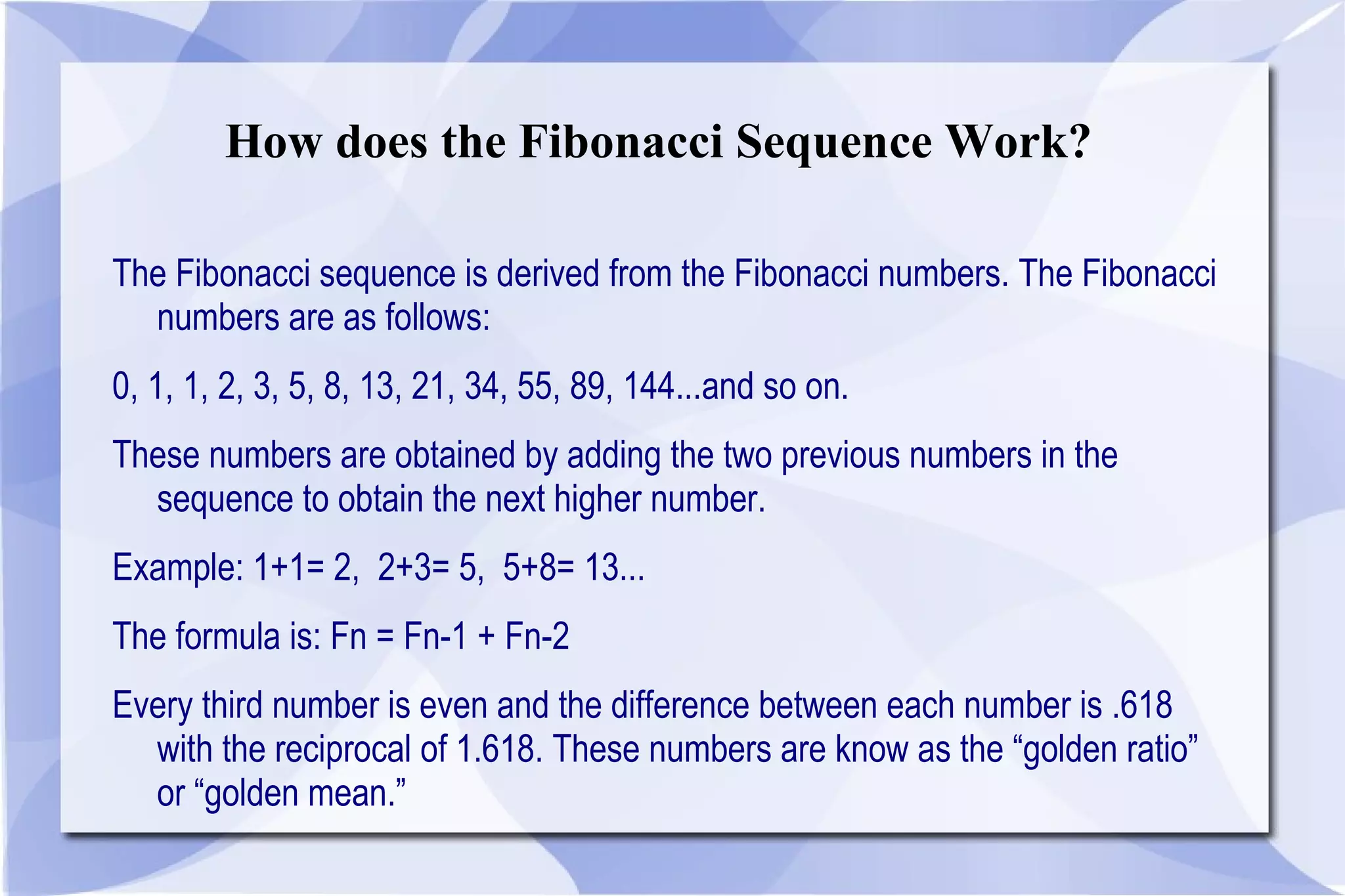 Fibonaccisequence 101203110215 Phpapp02pdf 