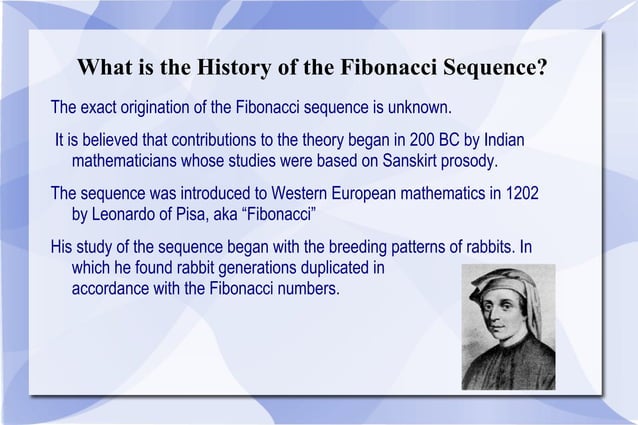 Fibonacci sequence | ODP | Physics | Science