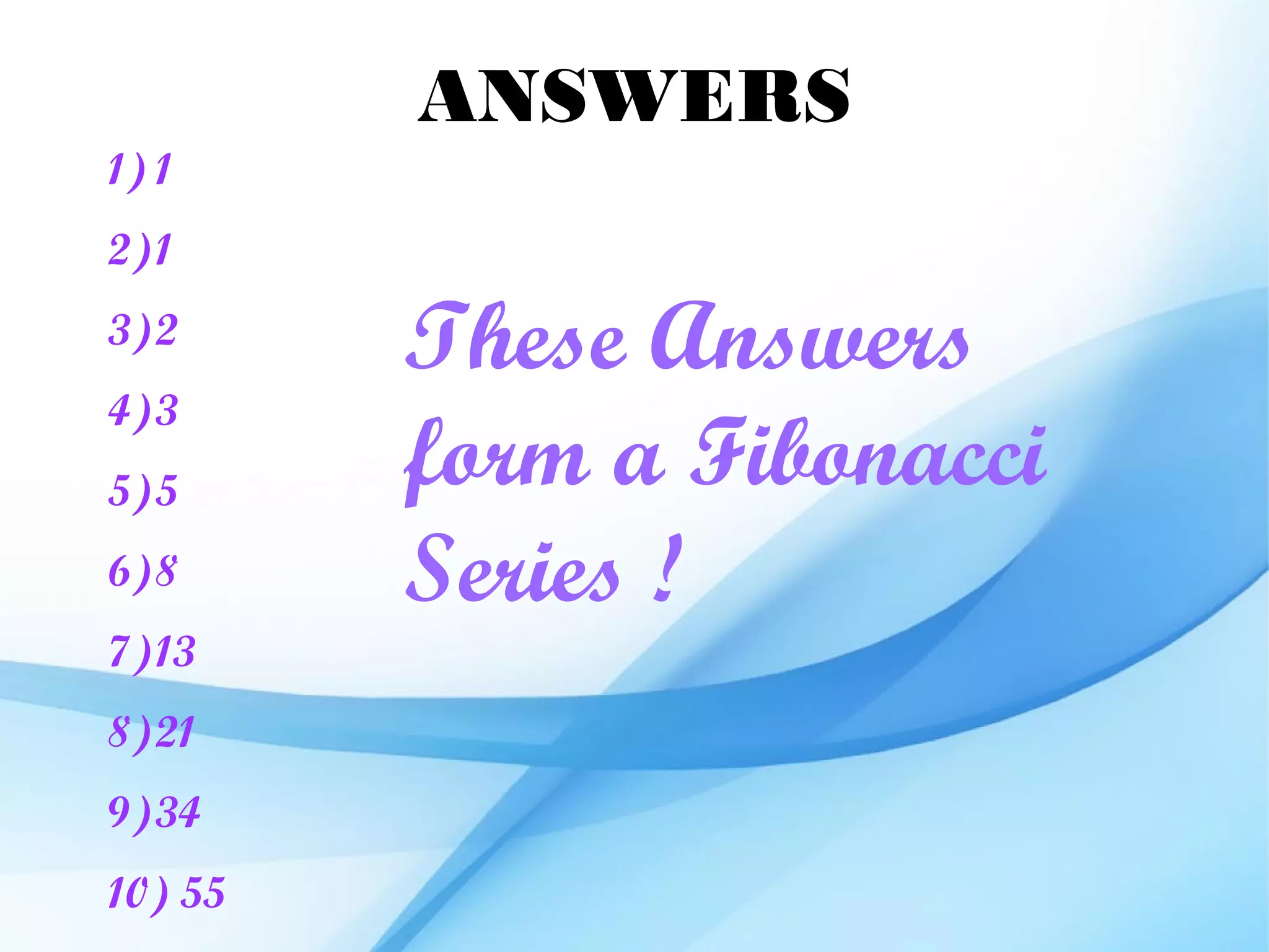 Fibonacci sequence | PPT