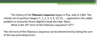 Fibonacci sequence | PPTX