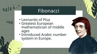 fibonacci sequence - mathematics in the modern world | PPTX