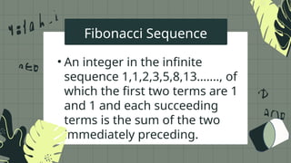 fibonacci sequence - mathematics in the modern world | PPTX