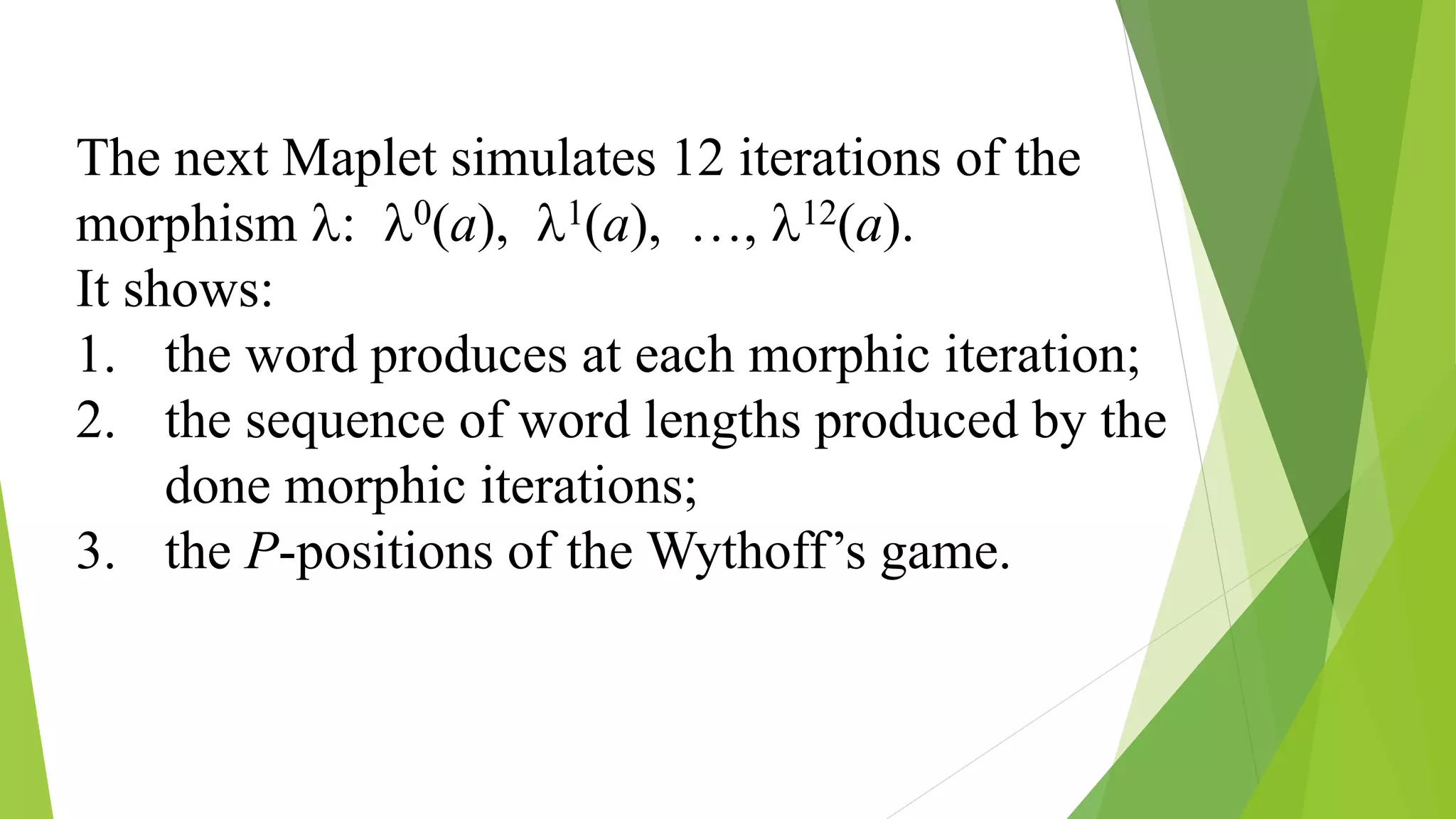 Fibonacci Sequence, Golden Ratio and Wythoff's Game | PPTX