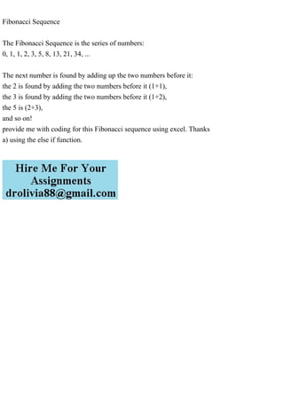 Fibonacci Sequence The Fibonacci Sequence is the series of numb.pdf