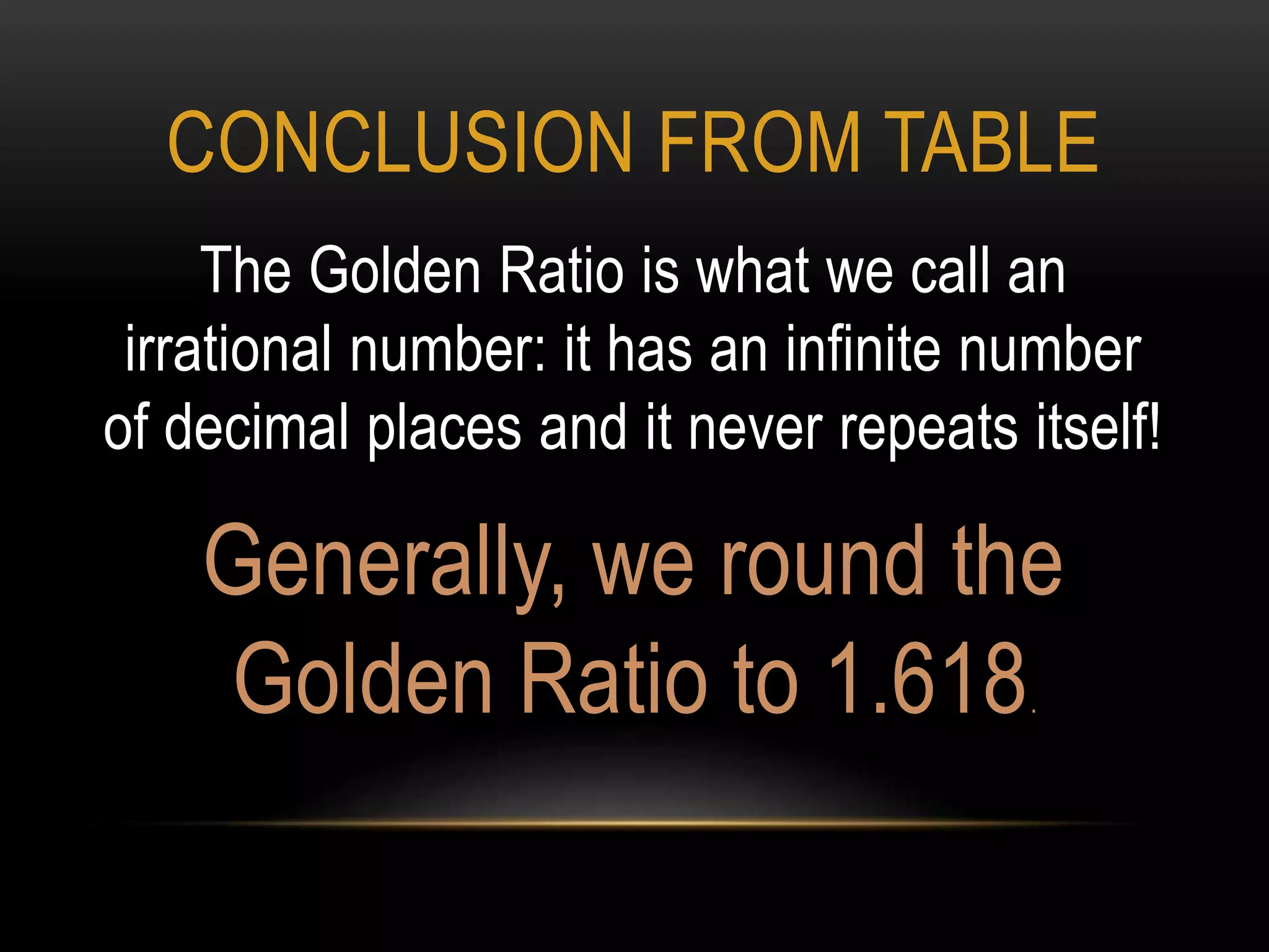 Fibonacci series and Golden ratio | PPTX