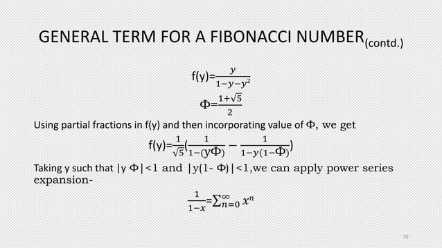 Fibonacci series | PPTX | Physics | Science