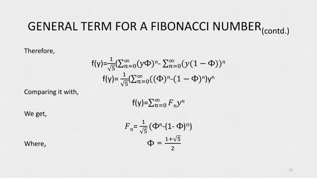 Fibonacci series | PPTX | Physics | Science