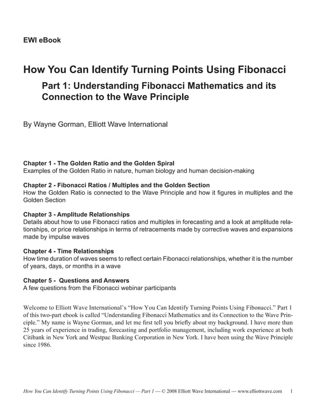 Fibonacci turning points part 1 | PDF