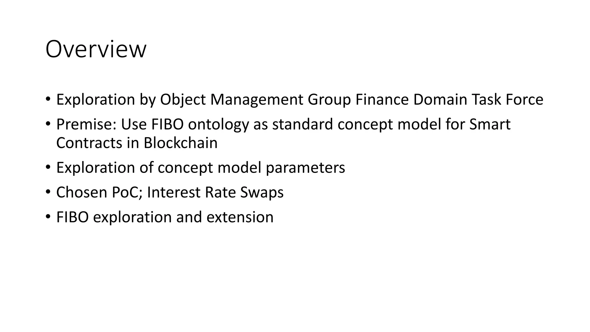 Fibo proof of concept for blockchain applications | PPTX