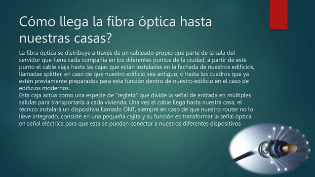 fibra optica 24424242424242424242424242424 | PPT