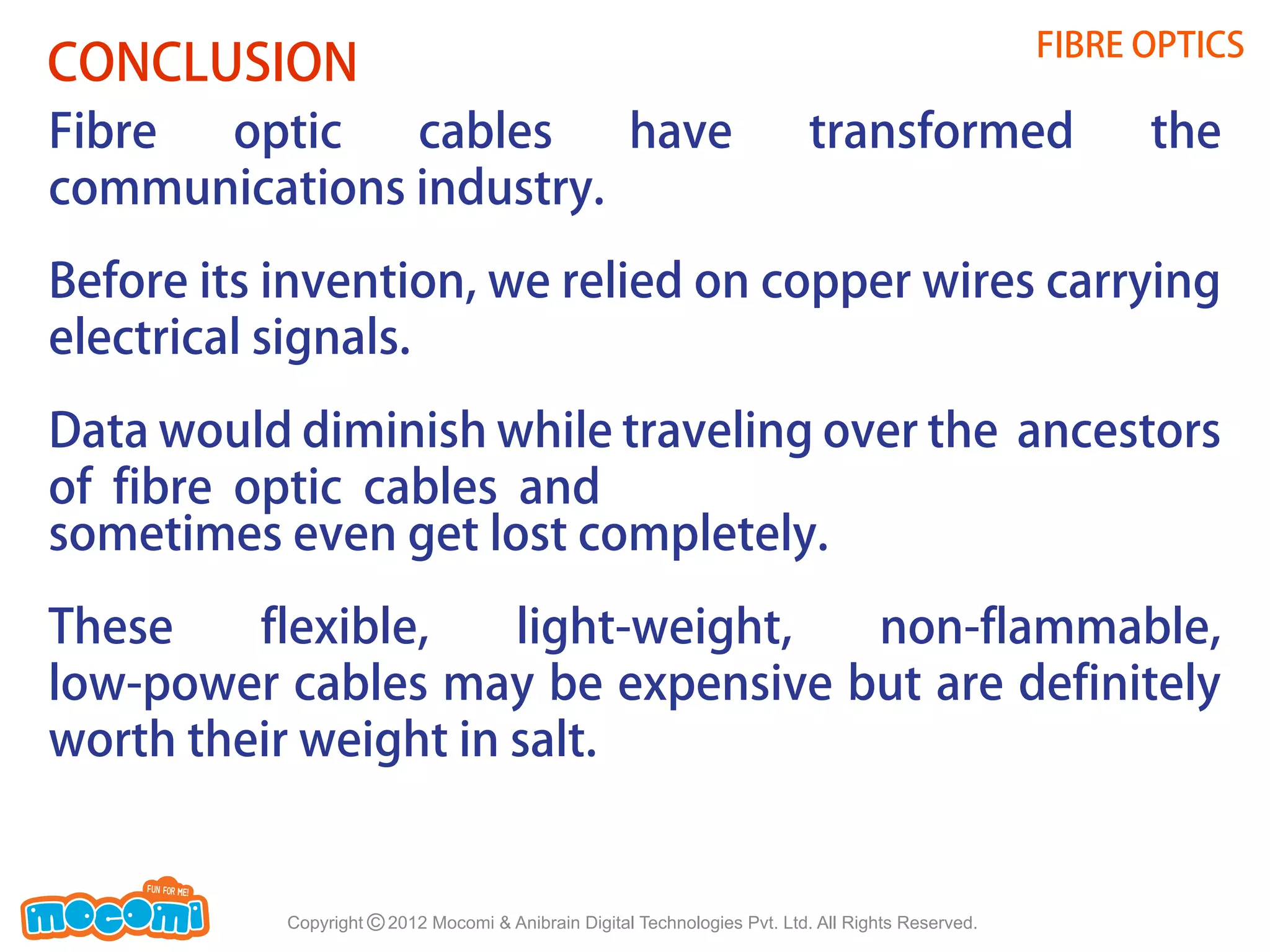 Fibre Optic Cables - Mocomi.com