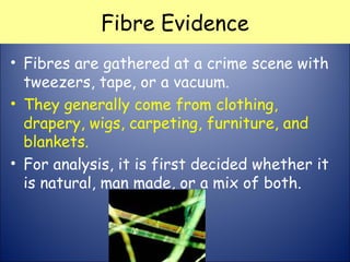 Fibre and hair analysis | PPT