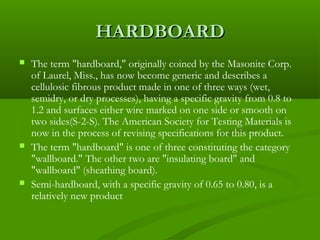 Fibreboards | PPT