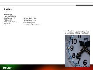 Fibre optic lighting by Roblon - Denmark | PPT