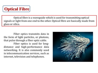 Optical Fibre and It's Applications.pptx | Physics | Science