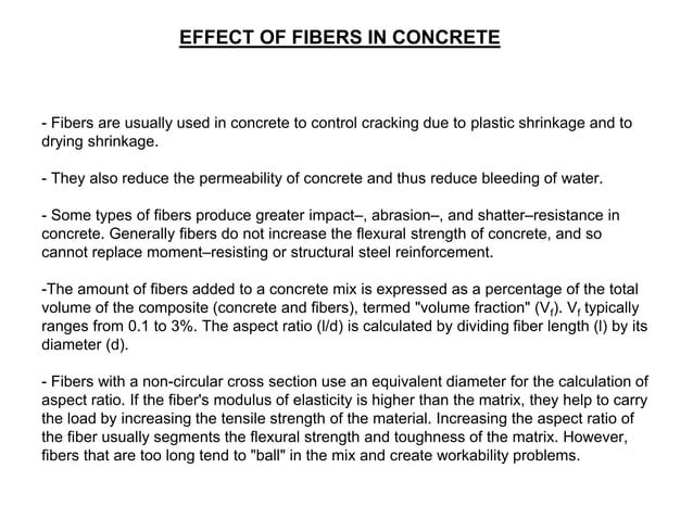 Fibre reinforced concrete | PPT